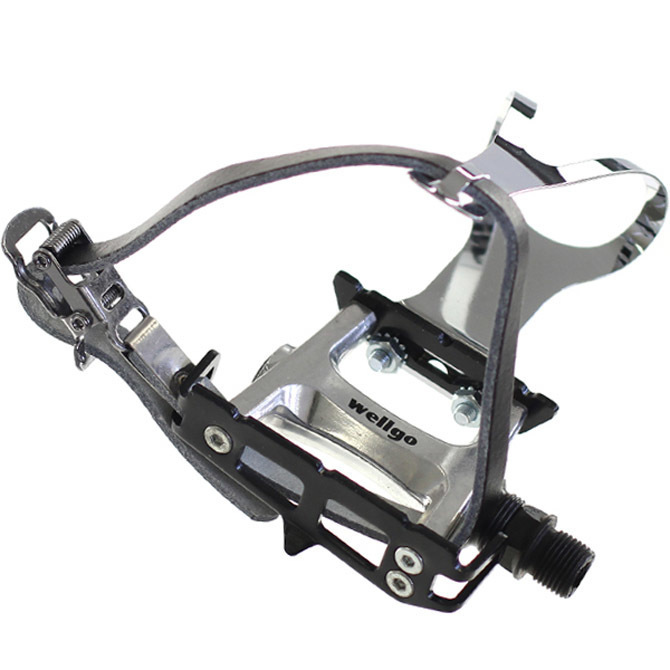 Buy Wellgo Track Fixie Bike Pedals Toe Clips and Leather Straps CD